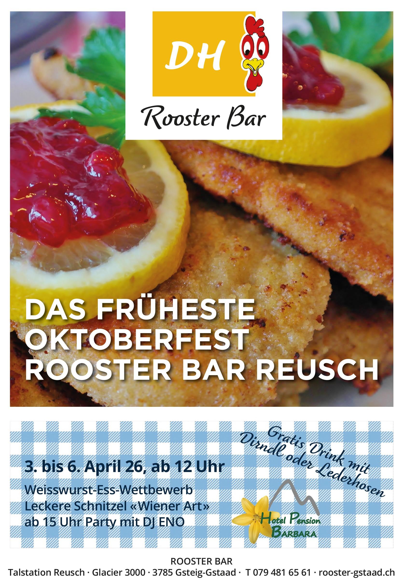 THE EARLIEST OKTOBERFEST 2025 ROOSTER BAR REUSCH