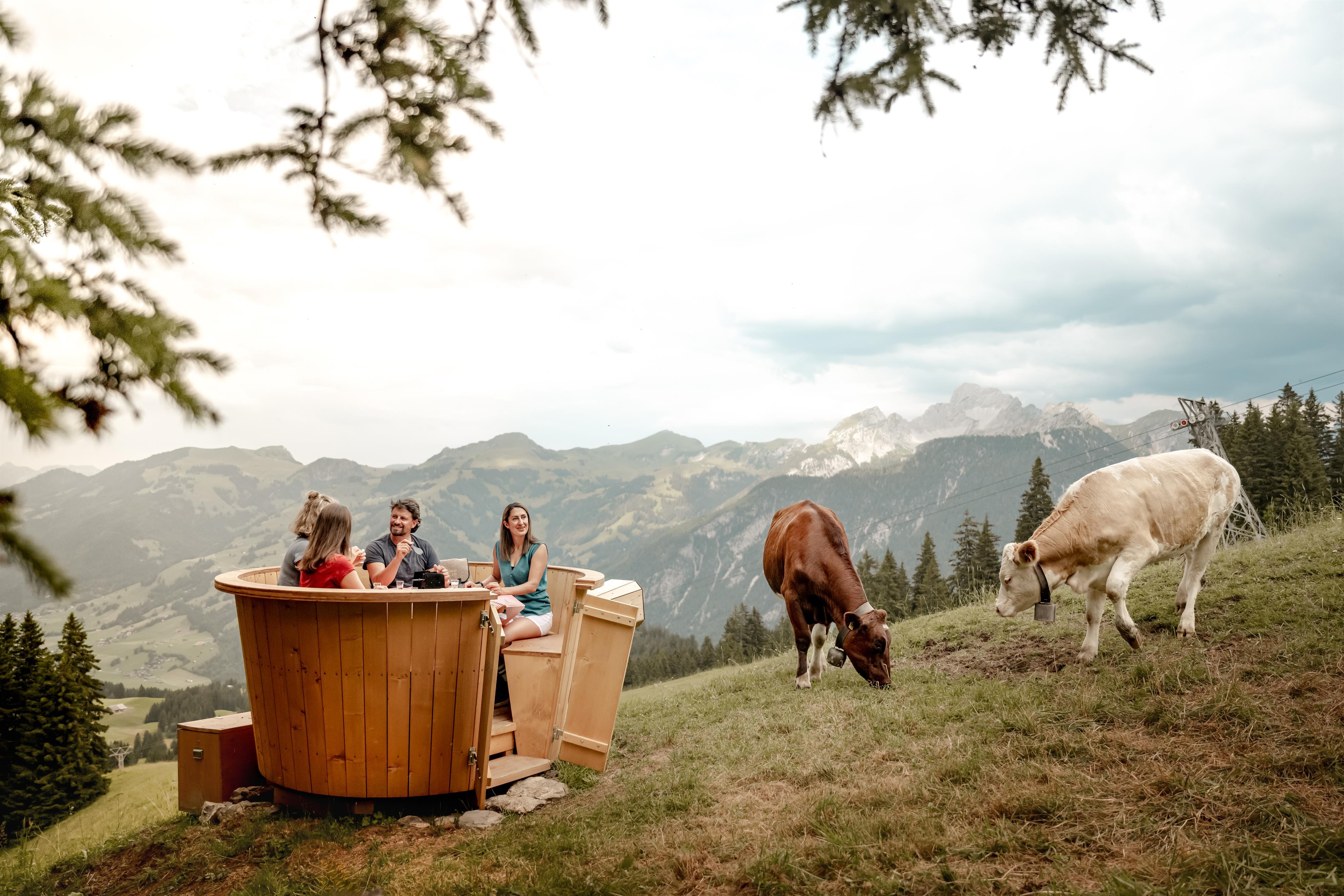 Fondue backpack Schönried Dairy with Gstaad Card