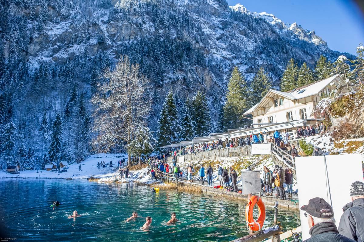 Swimming in the Blausee