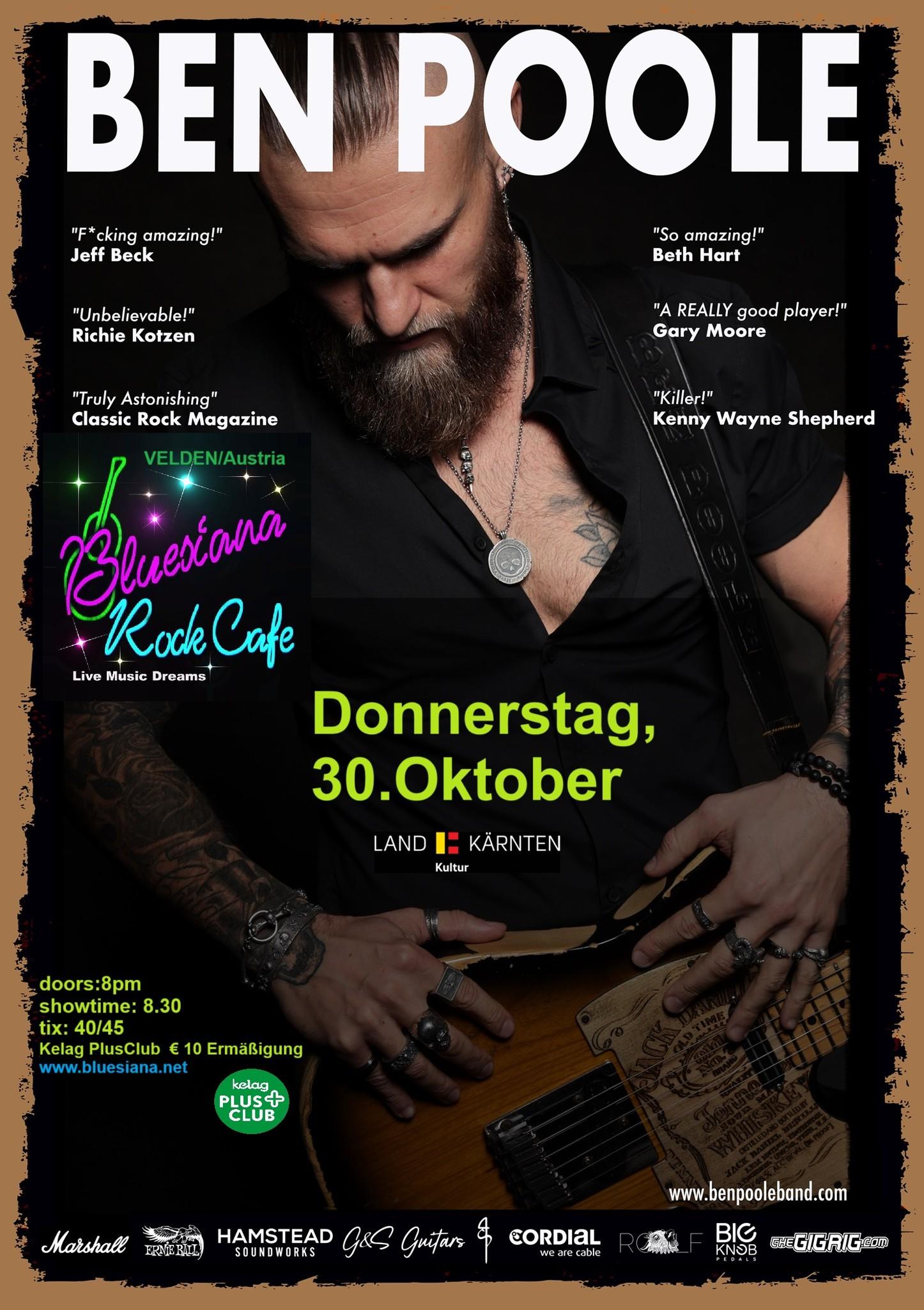 Konzert: Ben Poole: Krumpendorf am Wörthersee