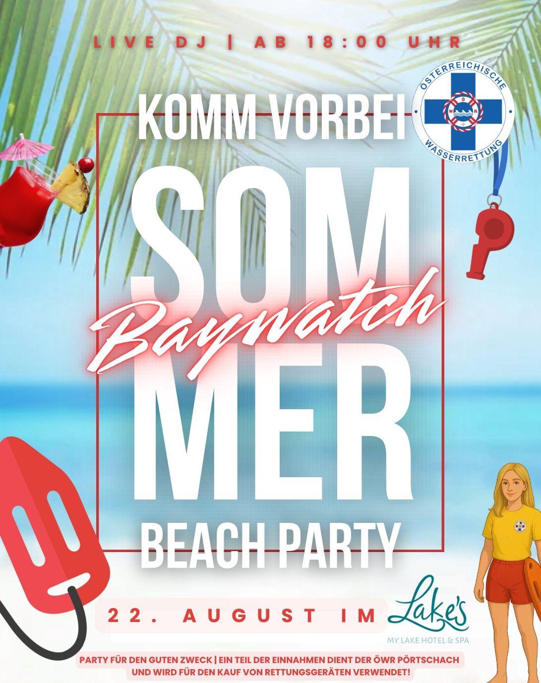 Baywatch Sommer BEACH PARTY mit LIVE DJ: Keutschach am See